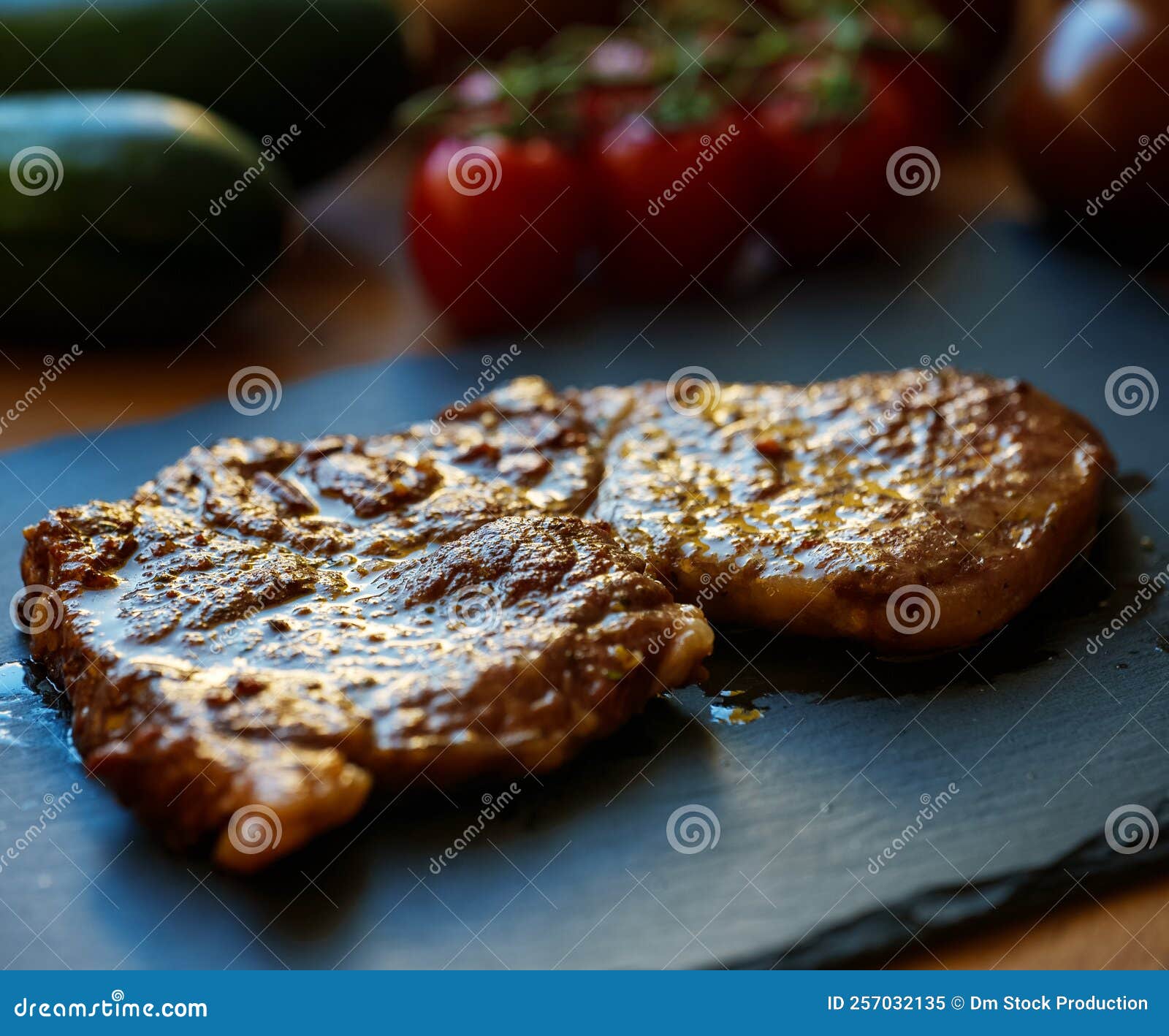 Ready beef entrecote stock image. Image of rare, buffalo - 257032135