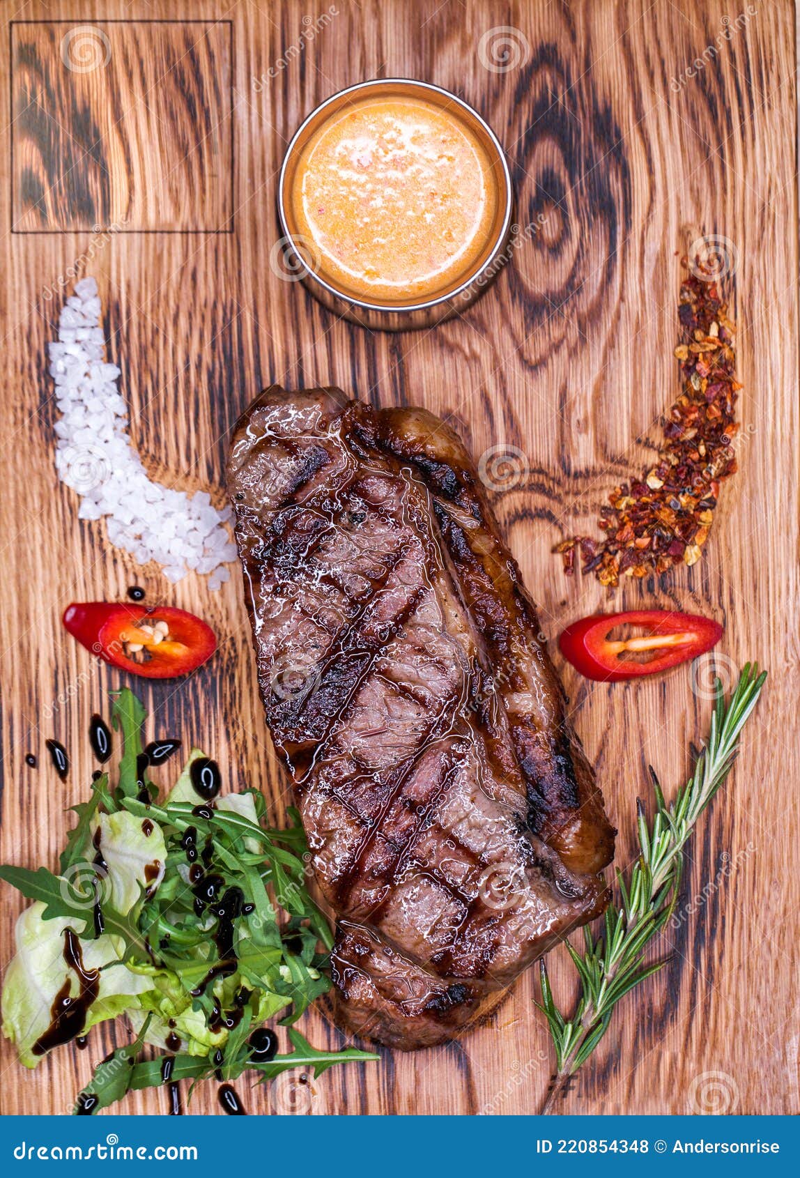 Close Up Ready Beef Steak Top View Stock Photo - Image of grill ...