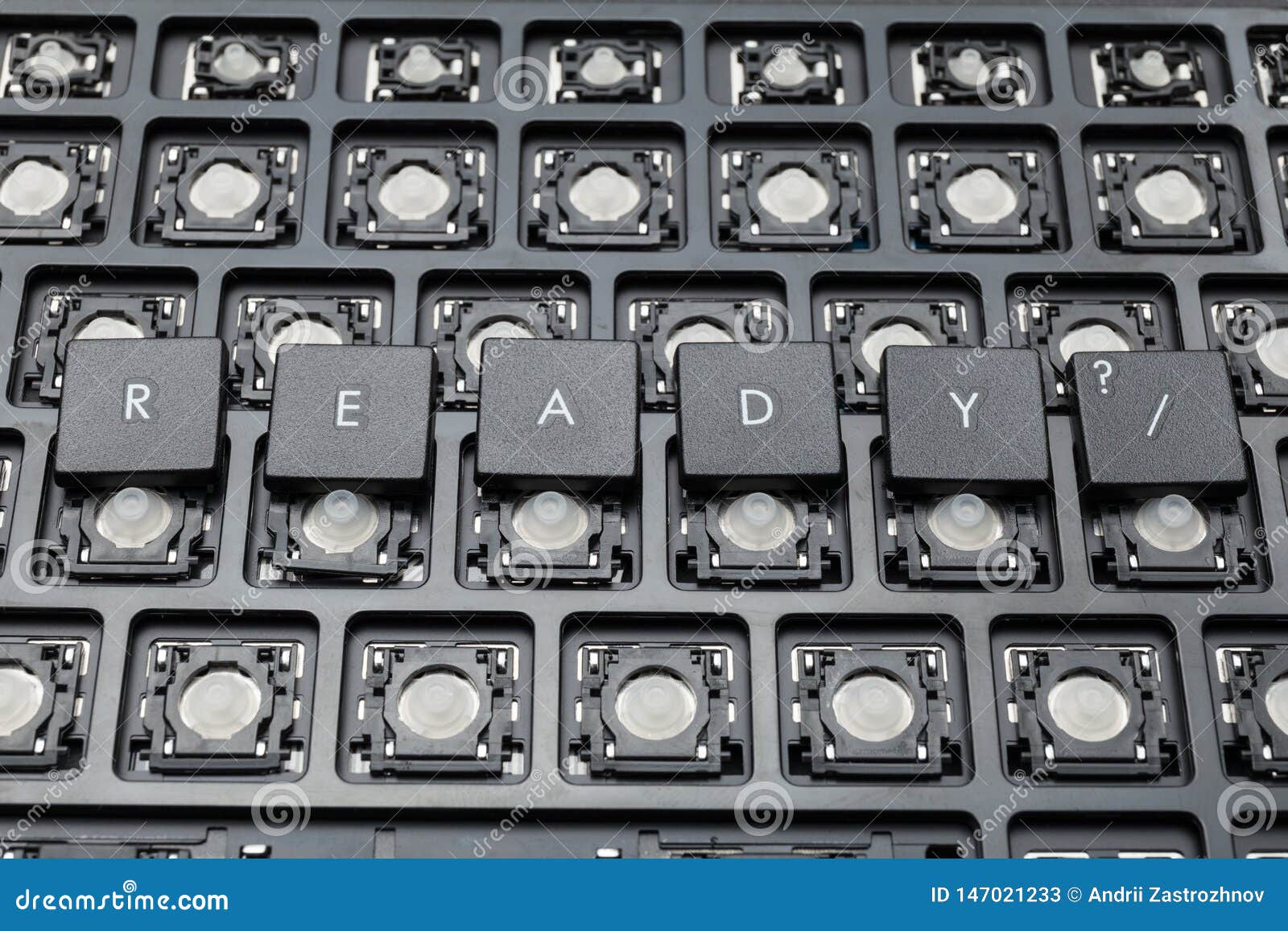 Ready Black PC Buttons. Old Keyboard. Stock Image - Image of ...