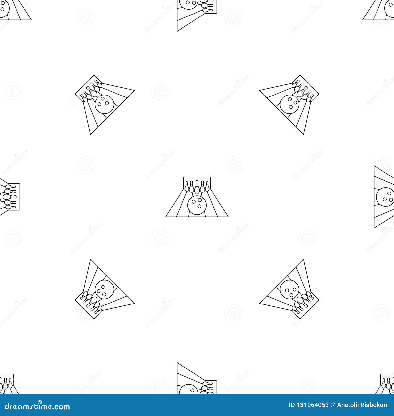 Ready for Bowling Strike Pattern Seamless Vector Stock Vector ...