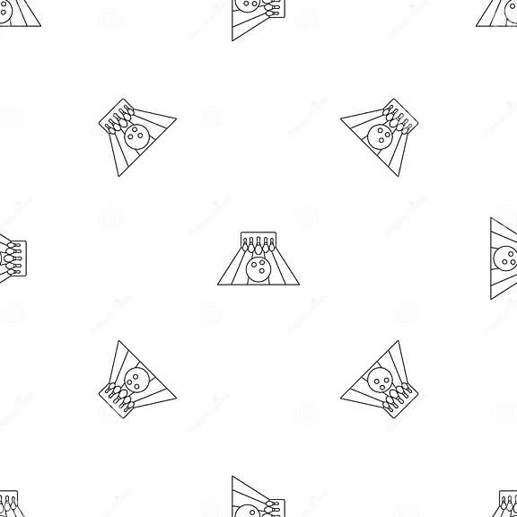 Ready for Bowling Strike Pattern Seamless Vector Stock Vector ...