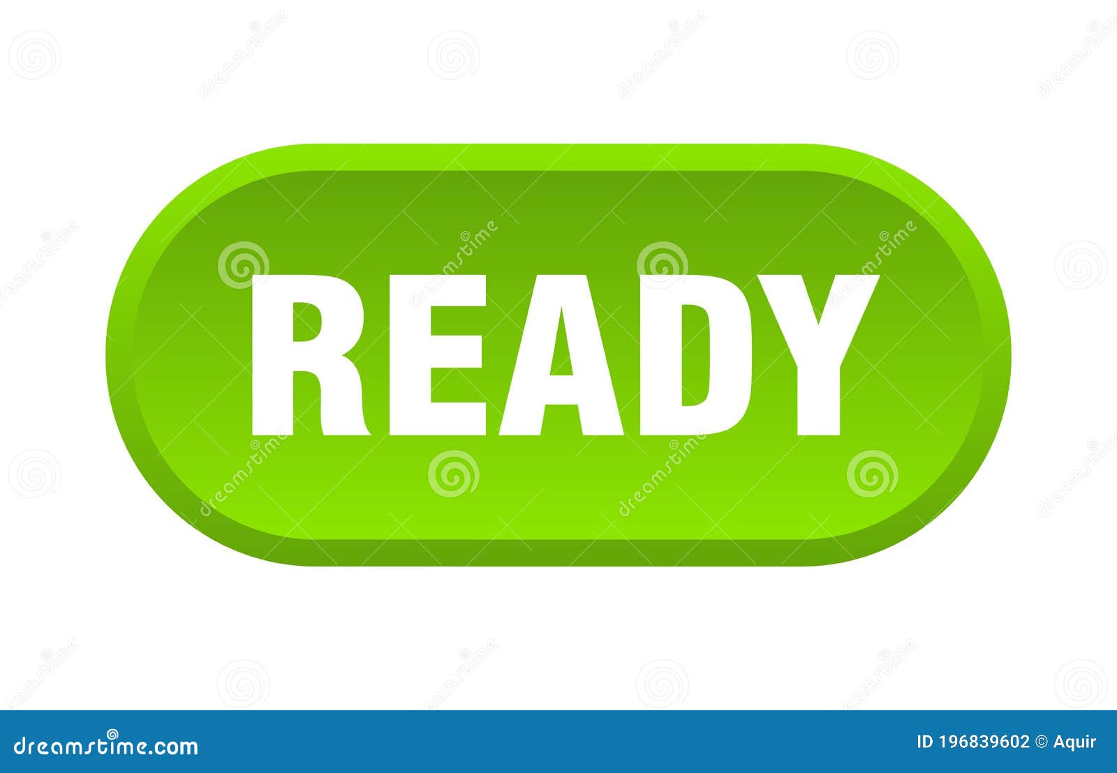 Ready button stock vector. Illustration of banner, seal - 196839602