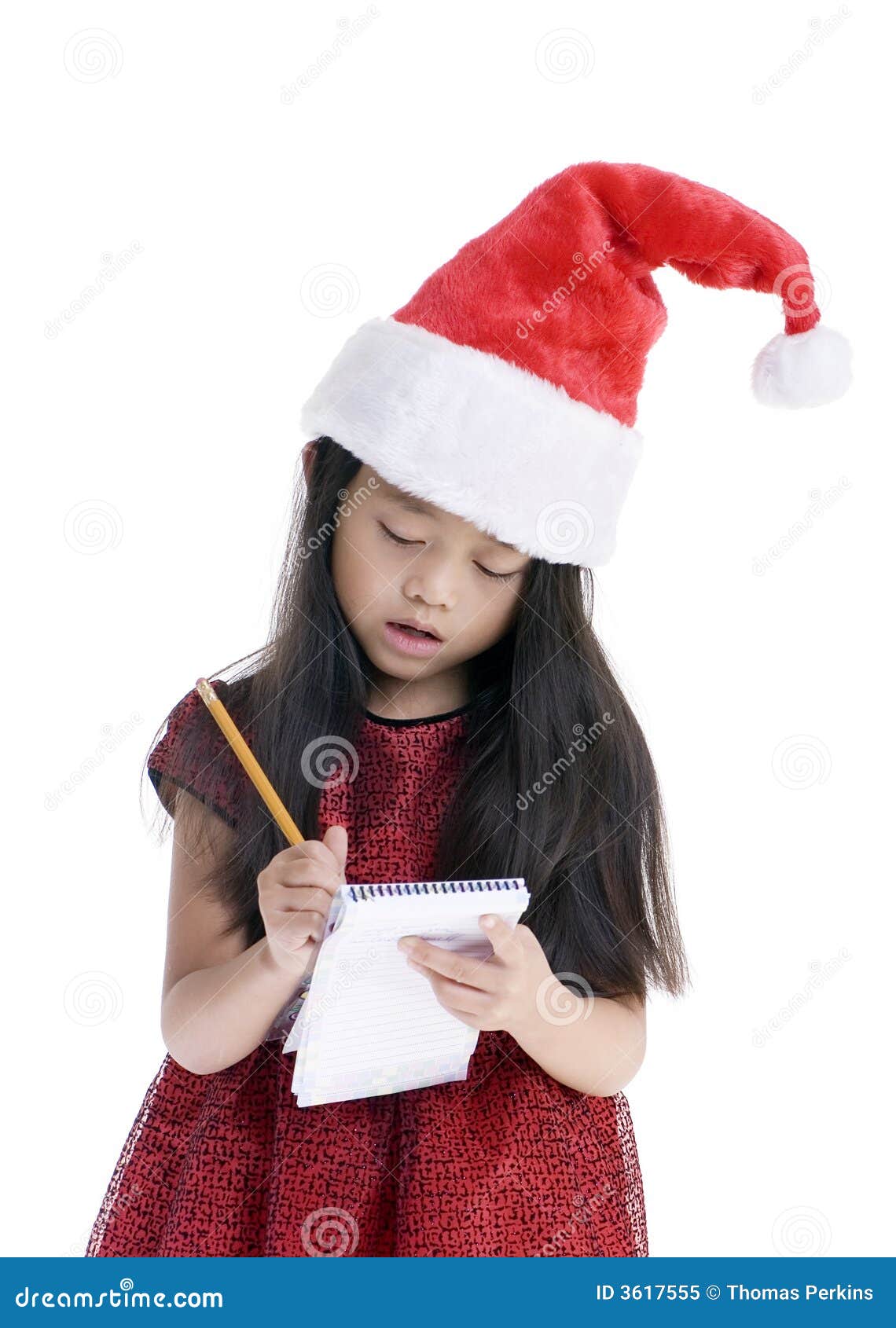 Ready for Christmas Making a List Stock Image - Image of child ...