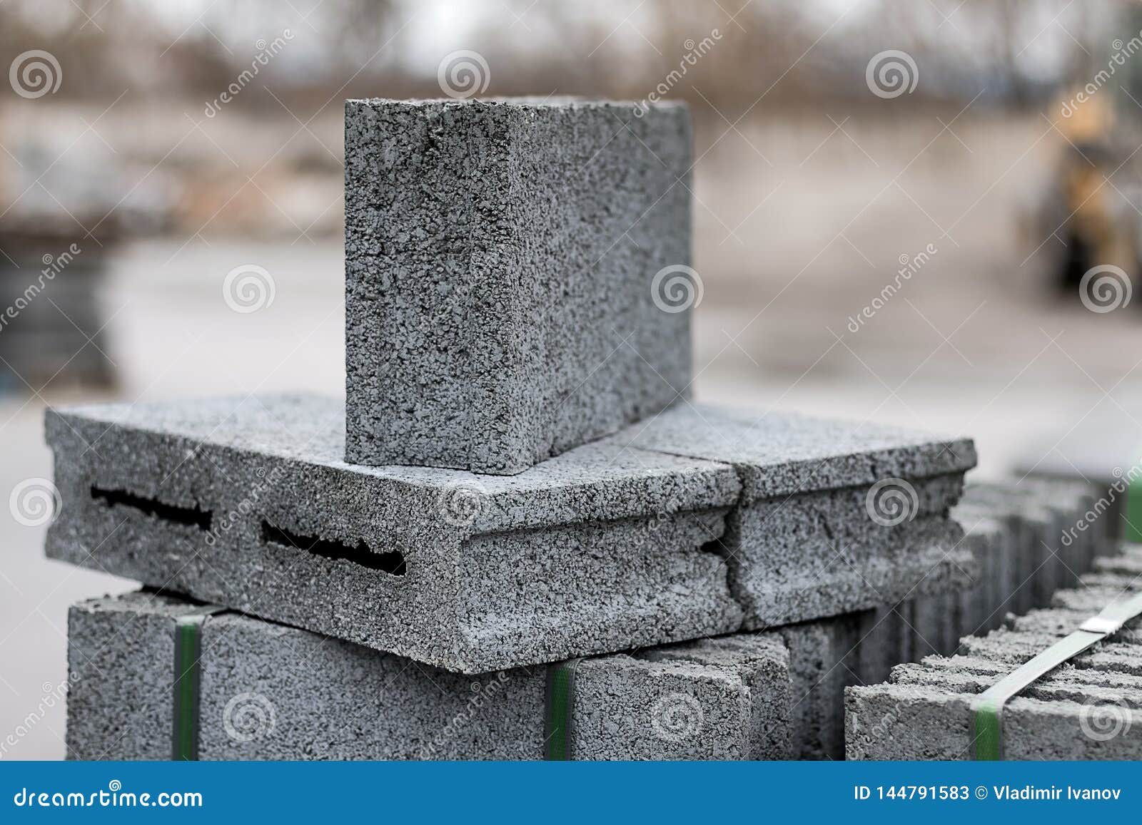 Ready concrete blocks stock image. Image of production - 144791583