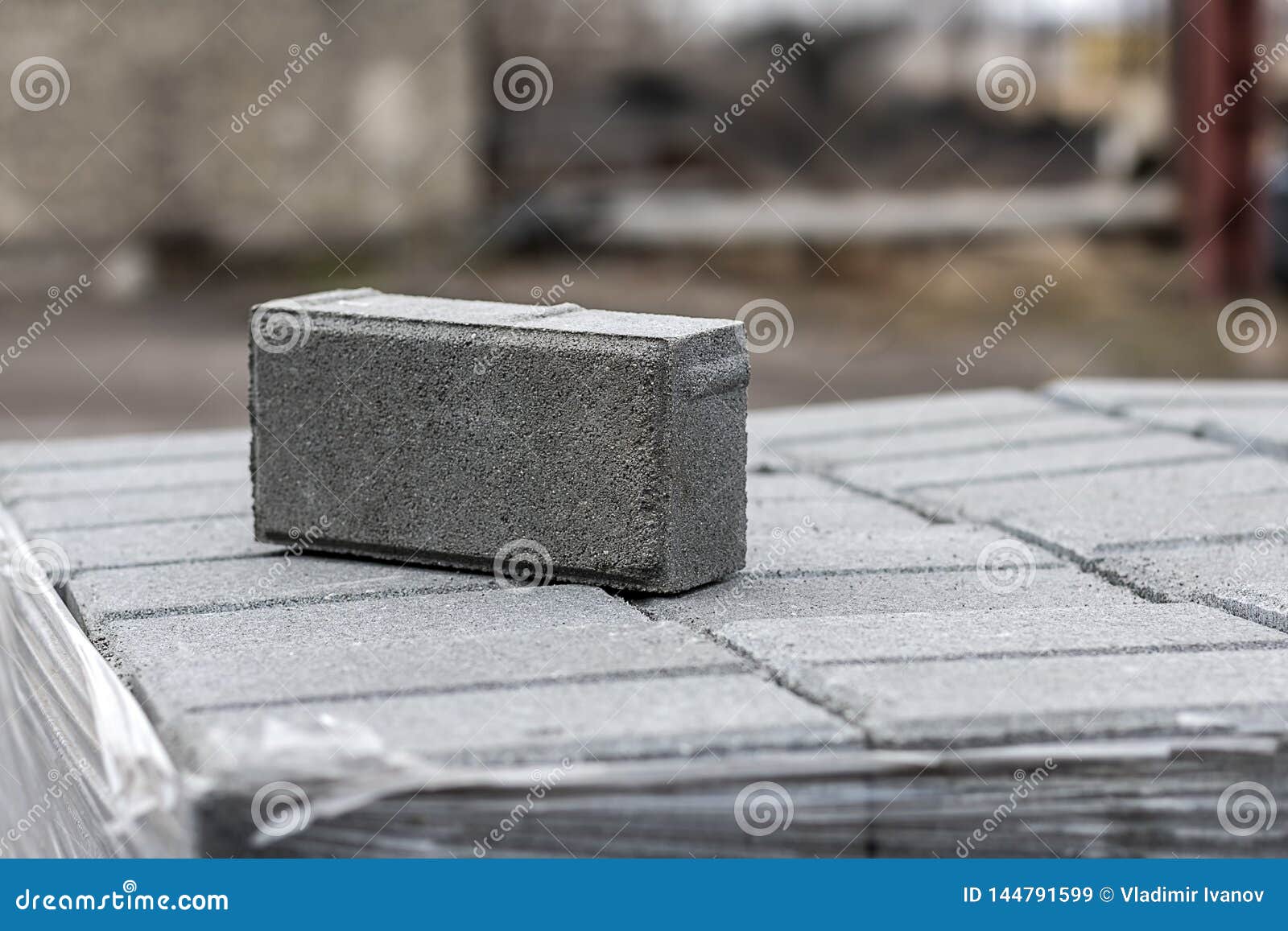 Ready concrete blocks stock image. Image of cement, plant - 144791599
