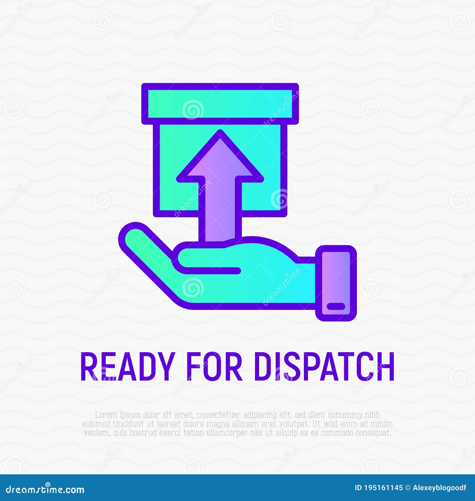Ready for Dispatch Thin Line Icon: Hand Holding a Parcel. Modern Vector ...