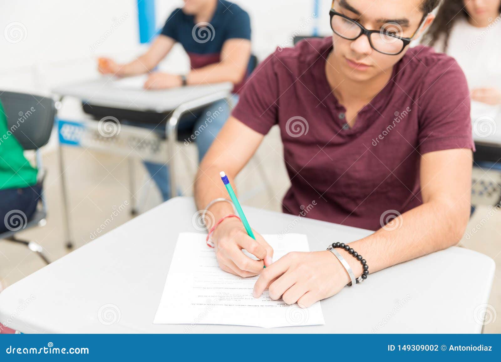 He is Ready for the Exam because she Studied Stock Photo - Image of ...