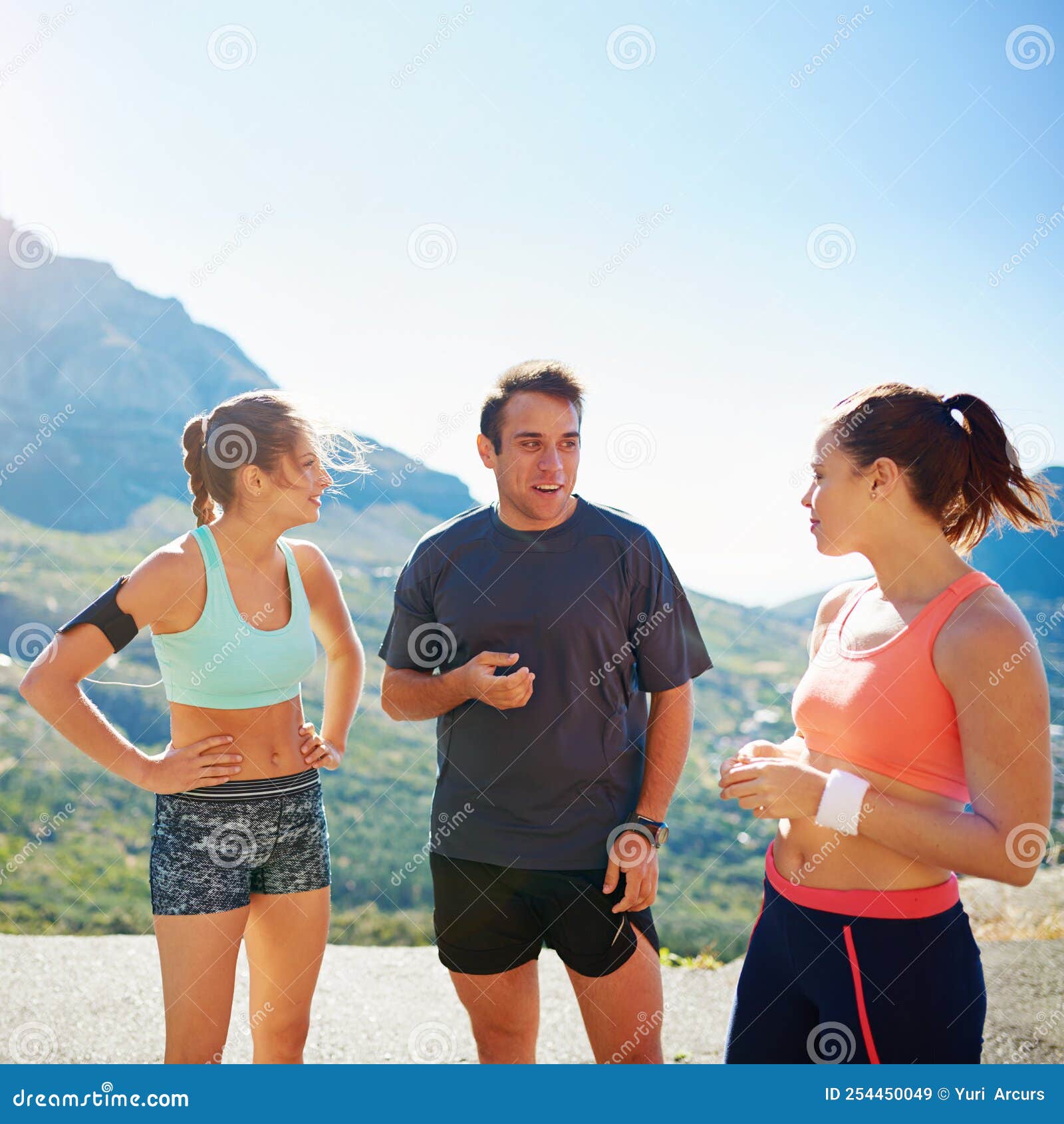 Ready for a Great Run. a Fitness Group Out for a Run Together. Stock ...