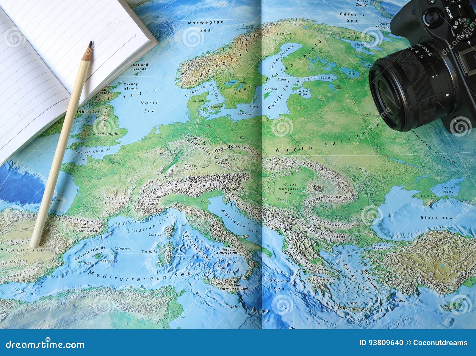 Ready for the Holidays! Lined Note Papers with White Pencil and a Black ...