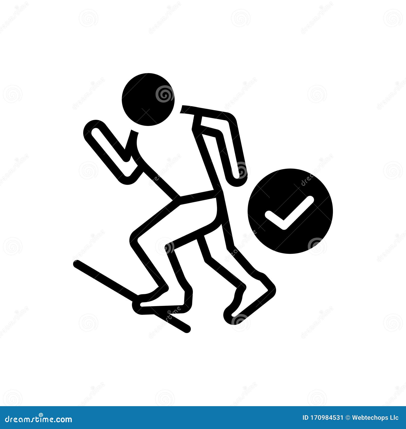 Black Solid Icon for Ready, Prepared and Get Stock Vector ...