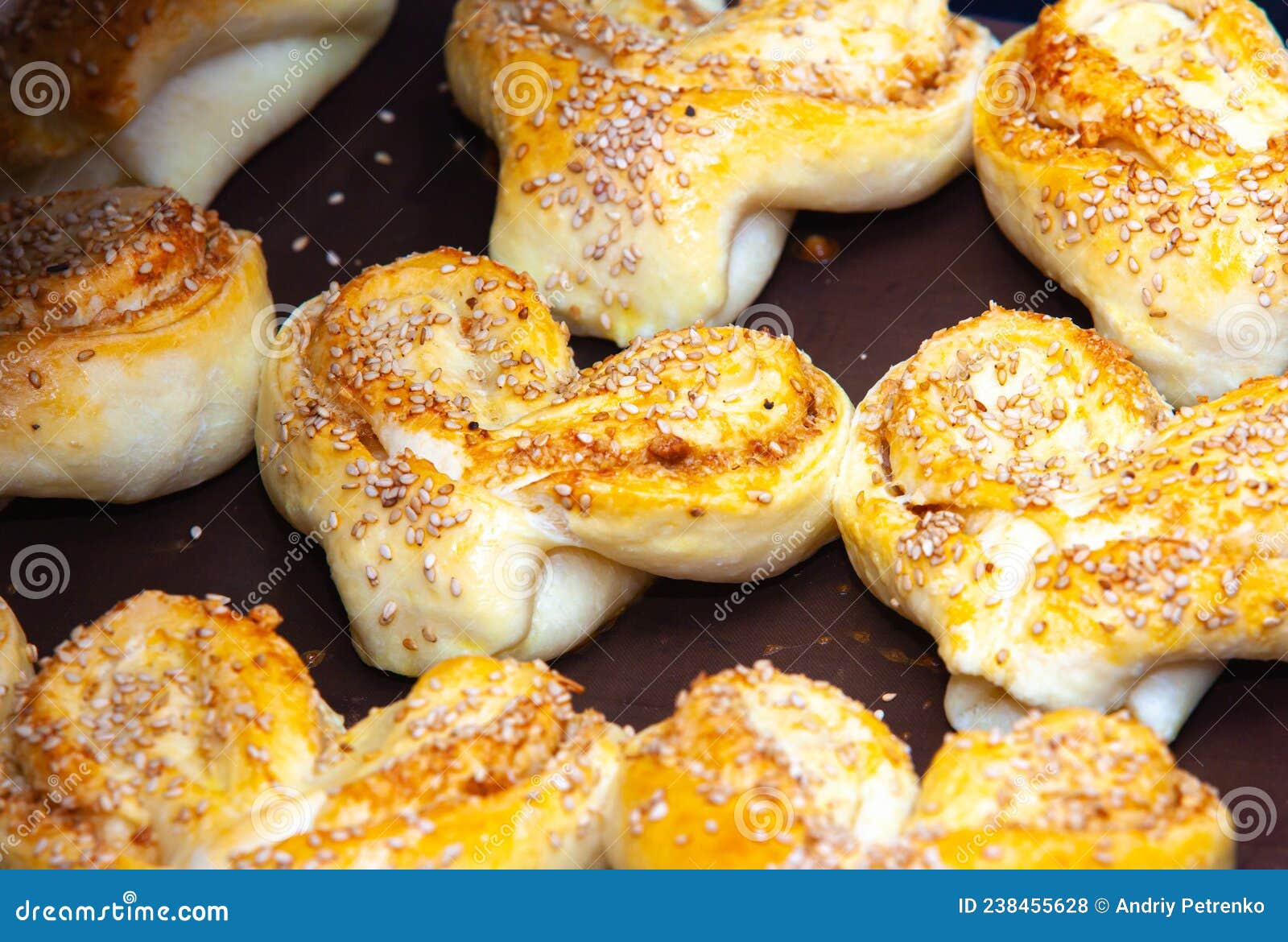Ready-made Biscuits on a Baking Sheet Stock Photo - Image of bake ...