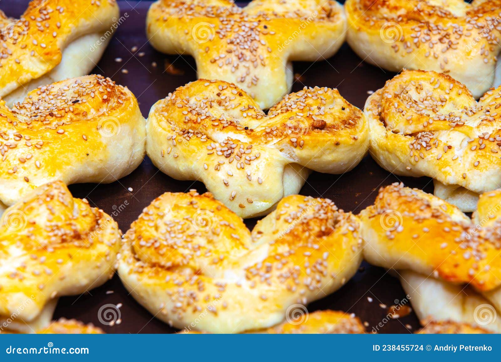 Ready-made Biscuits on a Baking Sheet Stock Photo - Image of biscuit ...