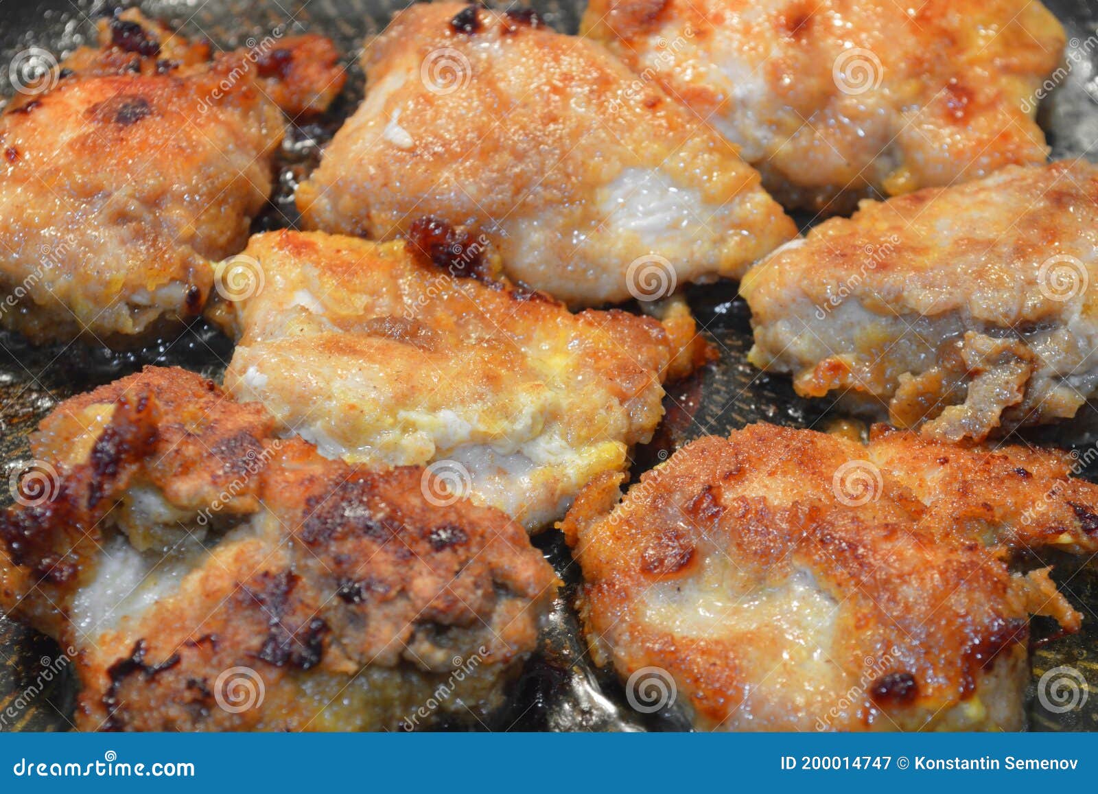 Ready-made Breaded Chicken Fillet Stock Image - Image of healthy, piece ...