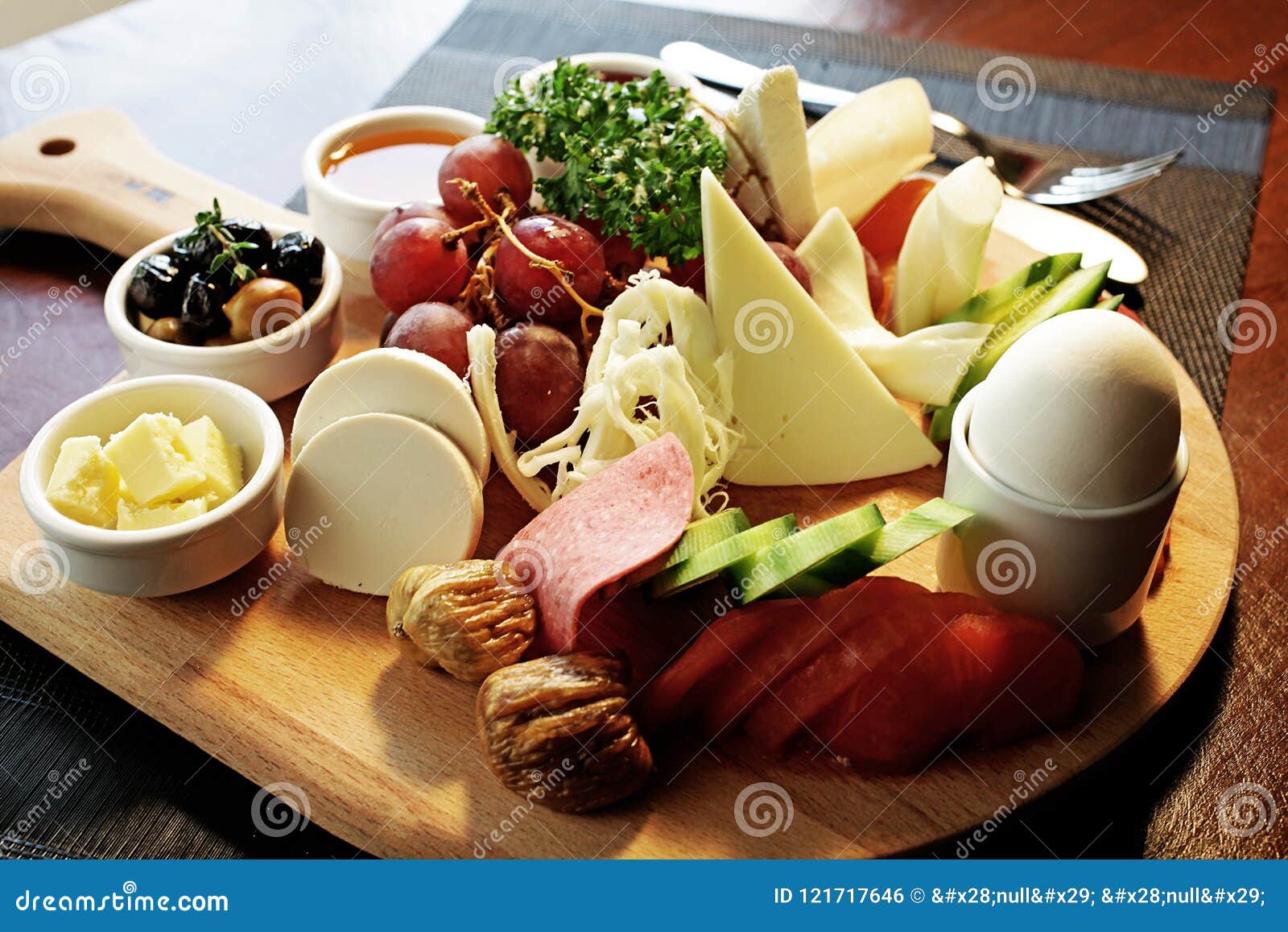 Ready-made breakfast plate stock photo. Image of closeup - 121717646
