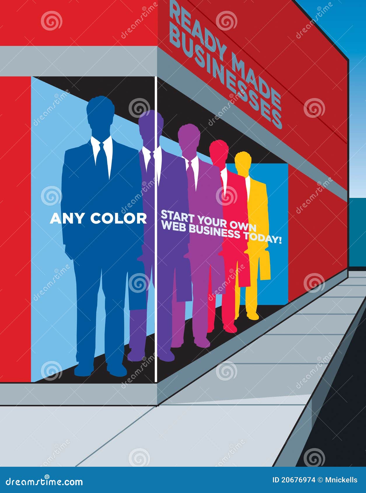 Ready-made businesses stock illustration. Illustration of small - 20676974