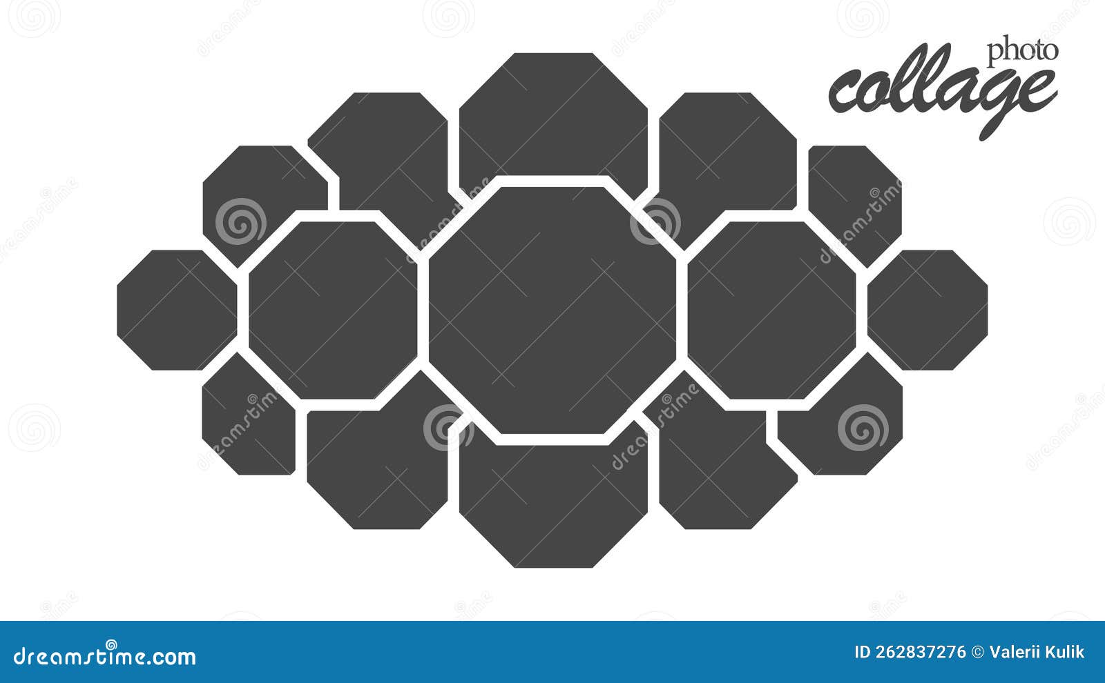 Ready-made Composition of Vector Frames for Photo Collage. Stock Vector ...