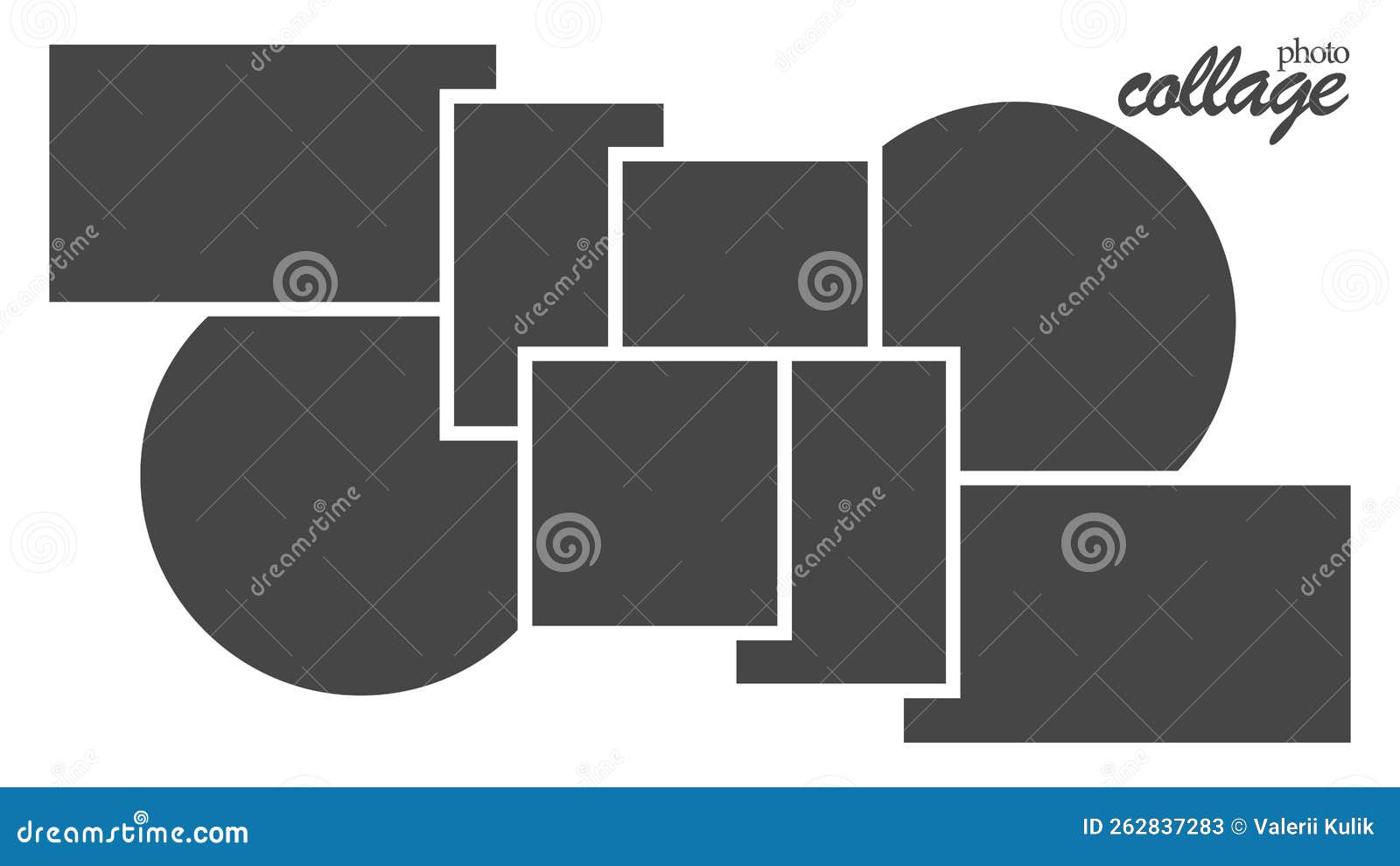 Ready-made Composition of Vector Frames for Photo Collage. Stock Vector ...