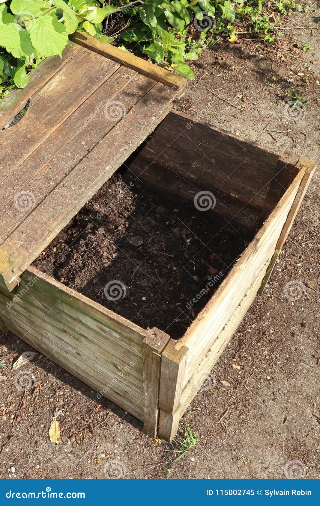 Ready Made Compost Pile in Open Bin Wood Stock Image - Image of organic ...