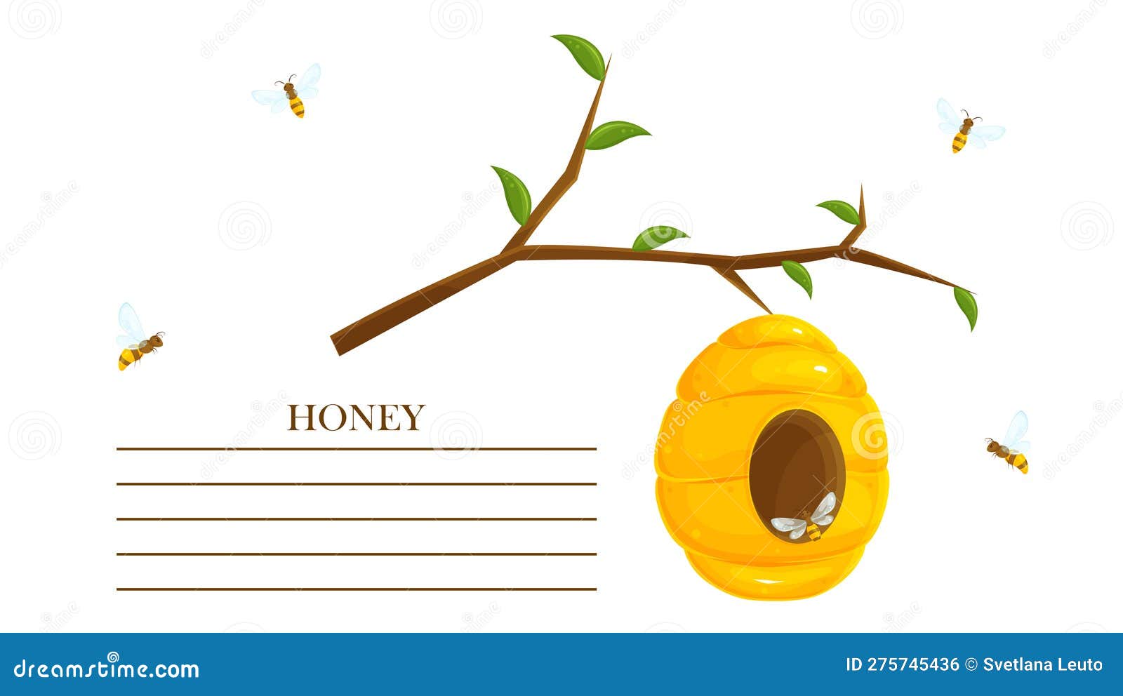Honey Sticker. Honey Sign Set. Cartoon Vector | CartoonDealer.com ...