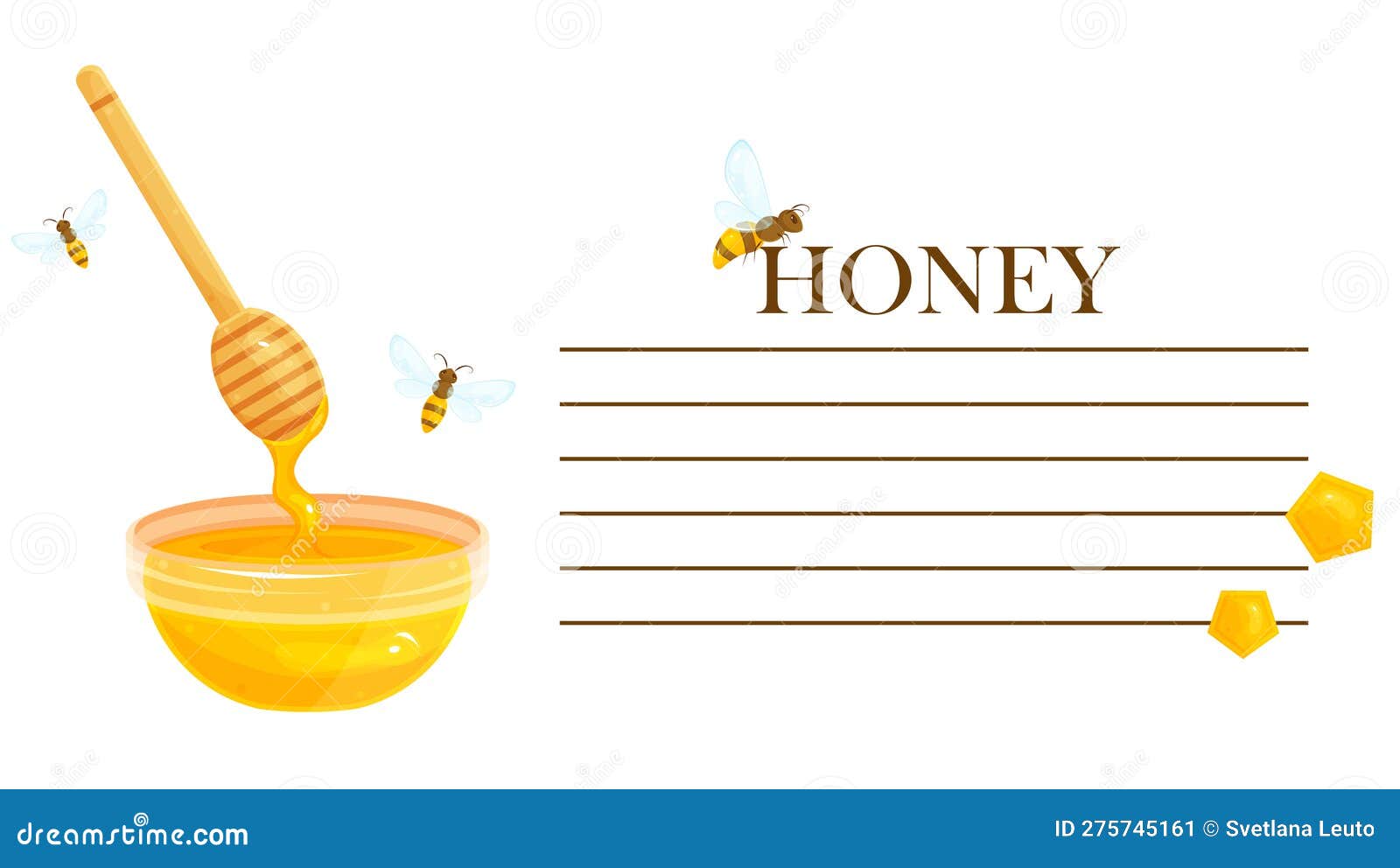 Honey Bee Sticker Silhouette On Honeycomb Background Vector ...