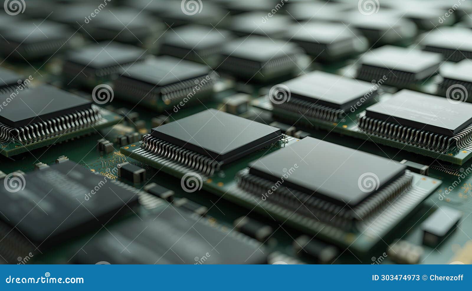 Ready-Made Microchips in Packaging Stock Image - Image of substrate ...