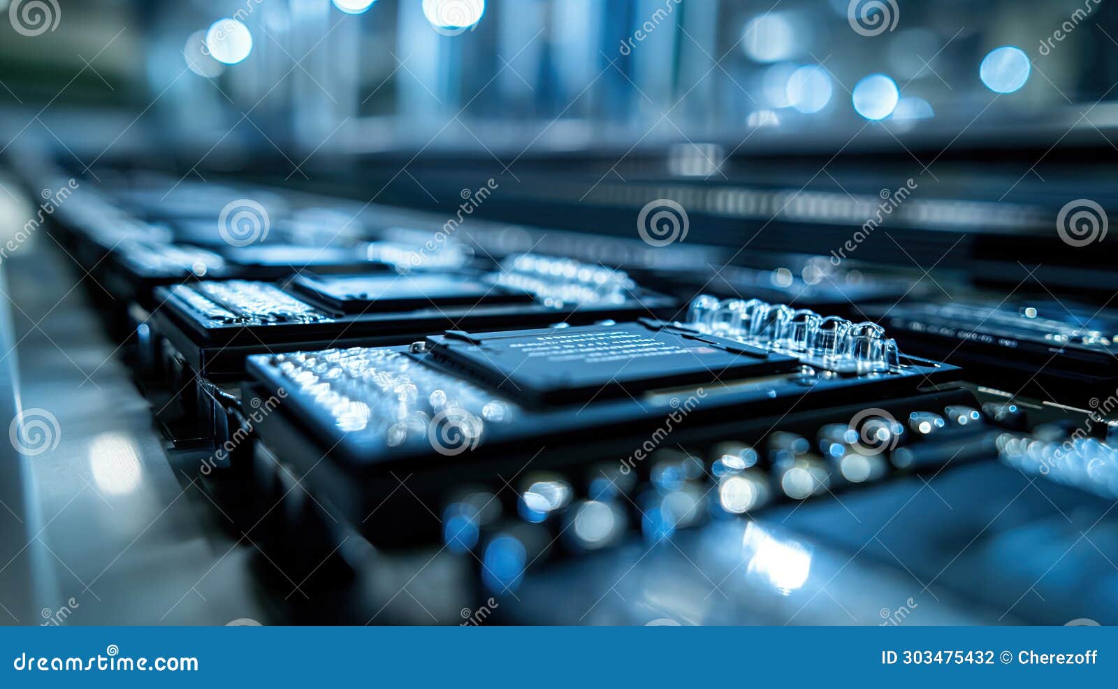 Ready-Made Microchips in Packaging Stock Photo - Image of device ...