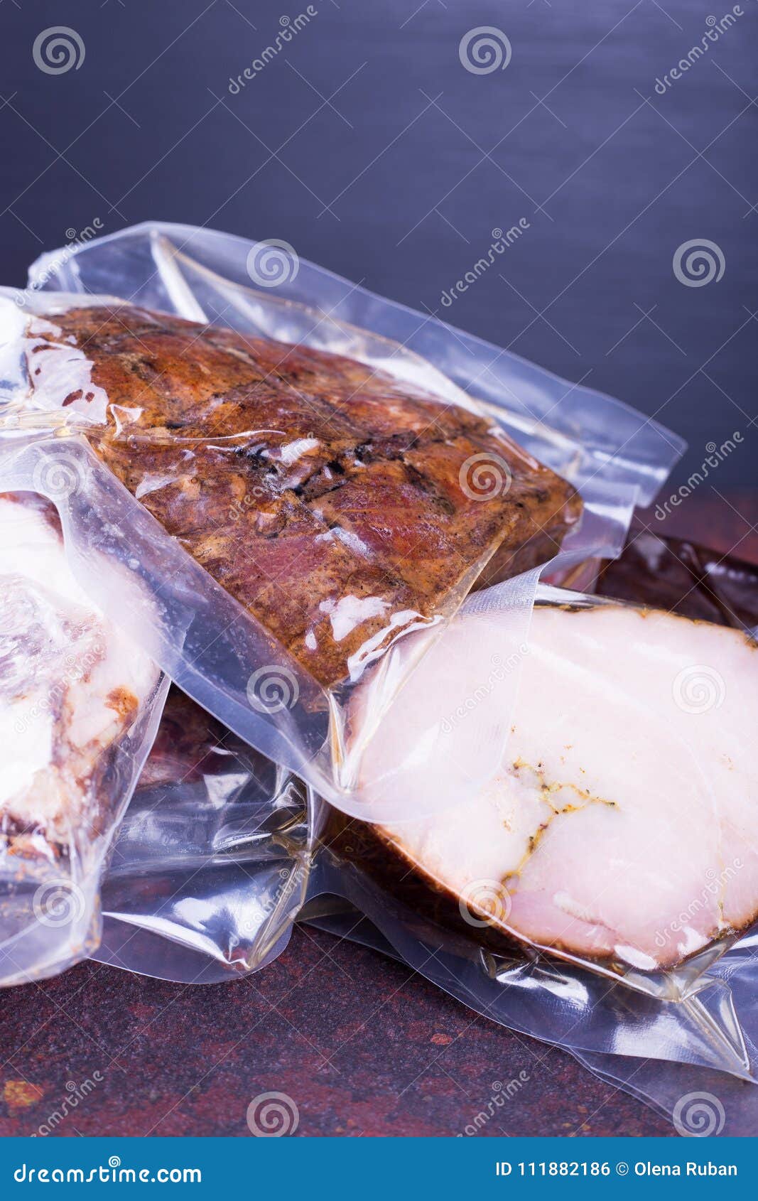 Ready meat in packing stock photo. Image of food, cooked - 111882186
