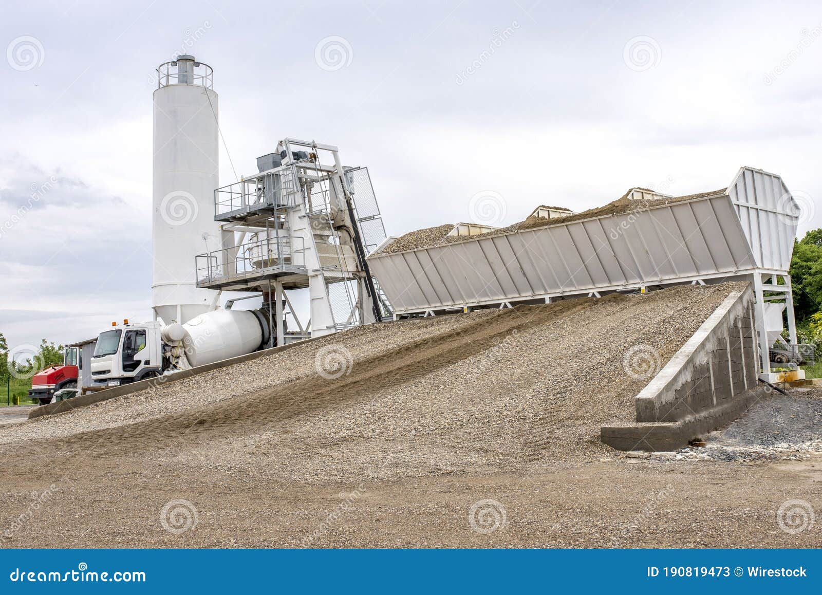 Ready Mix Concrete Production Plant in an Industrial Area Stock Image ...