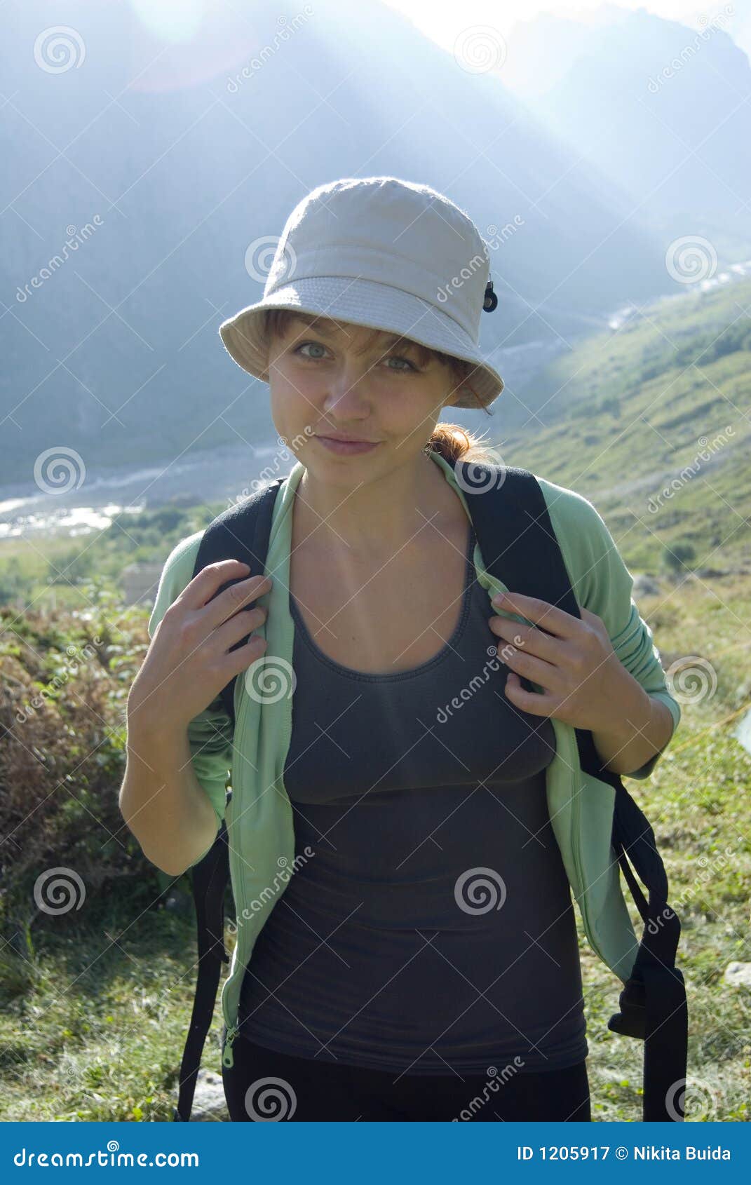 Ready for a mountain hike stock image. Image of backpack - 1205917