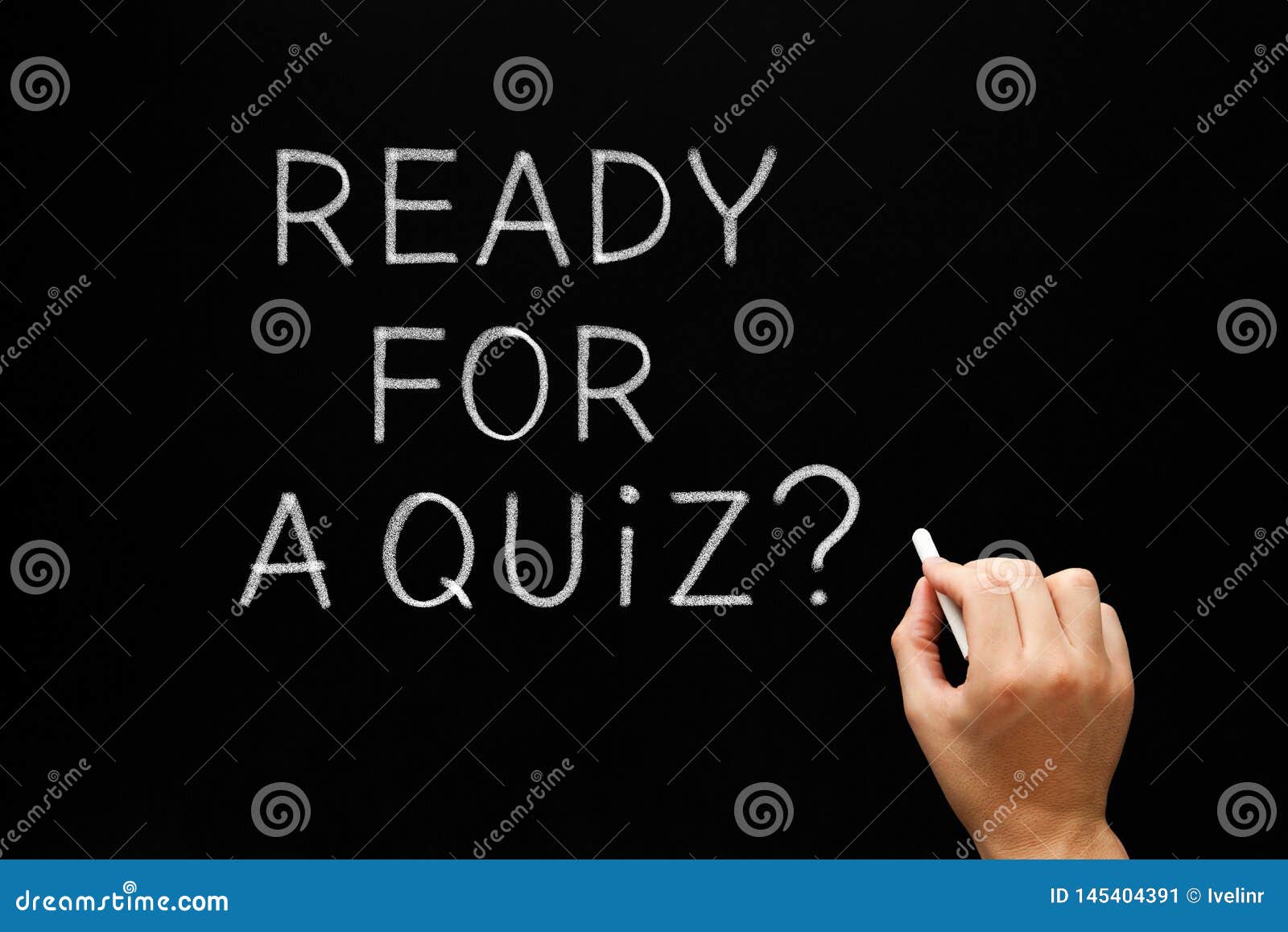 Ready for a Quiz on Blackboard Stock Illustration - Illustration of ...