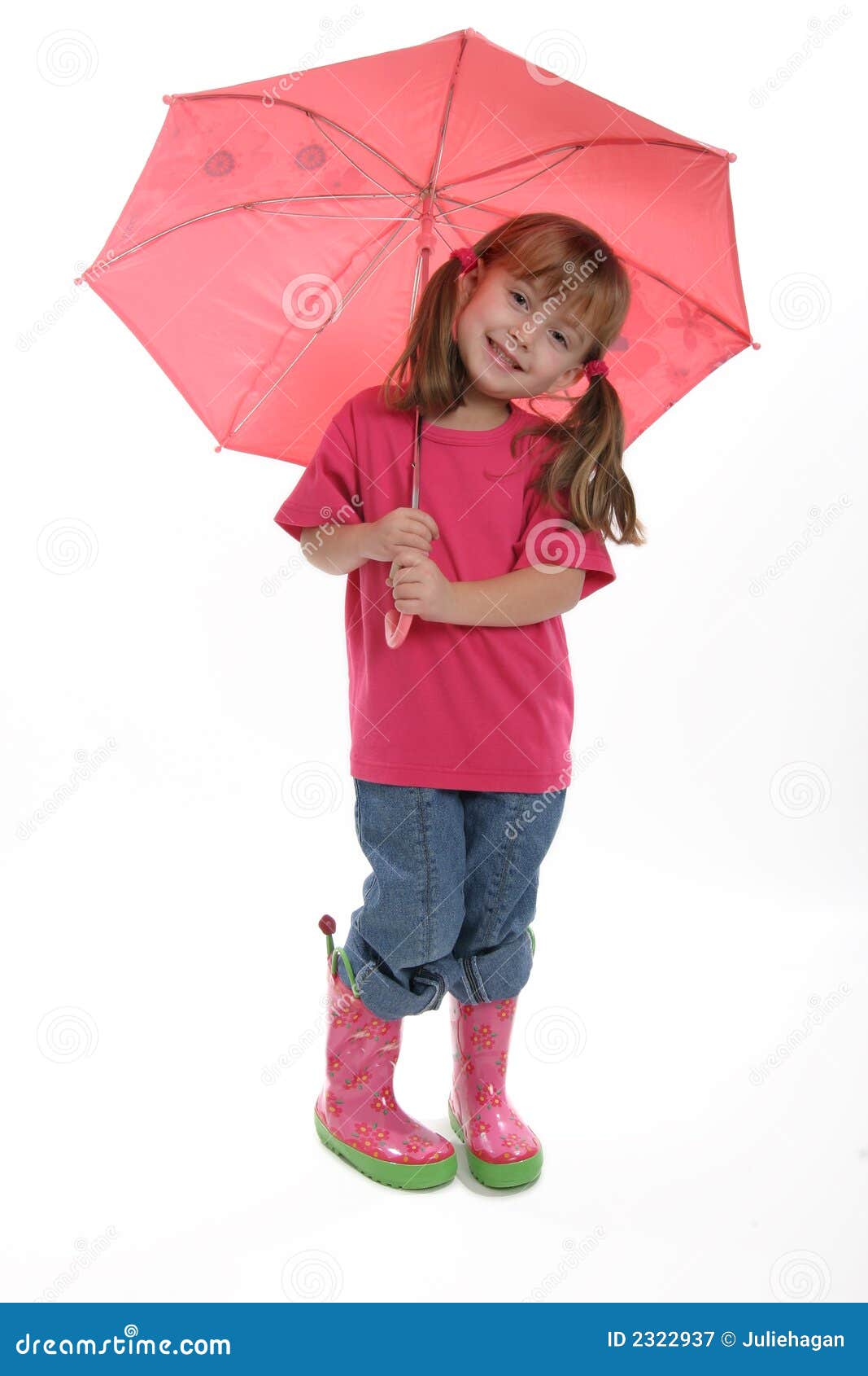 Ready for Rain! stock image. Image of rain, frolic, pink - 2322937