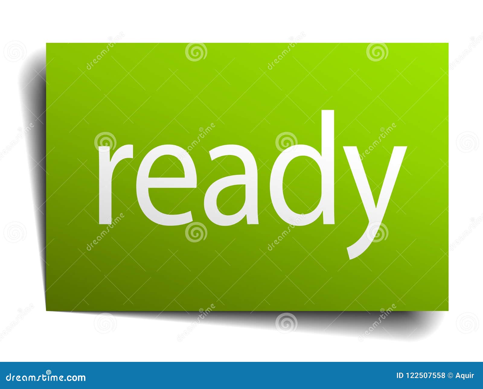 Ready sign stock vector. Illustration of sticker, white - 122507558