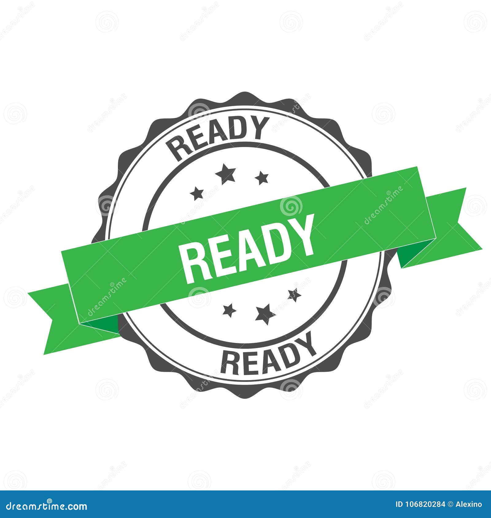 Ready stamp illustration stock vector. Illustration of seal - 106820284