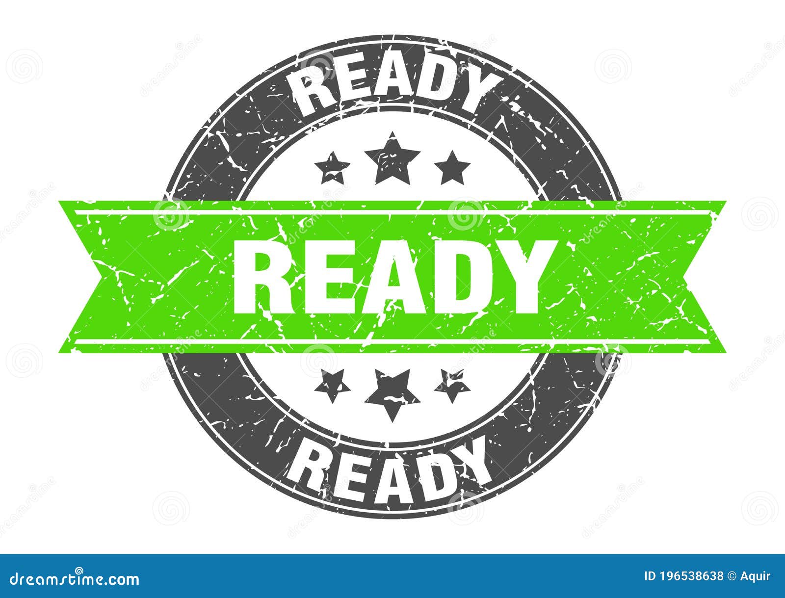 Ready stamp stock vector. Illustration of insignia, isolated - 196538638