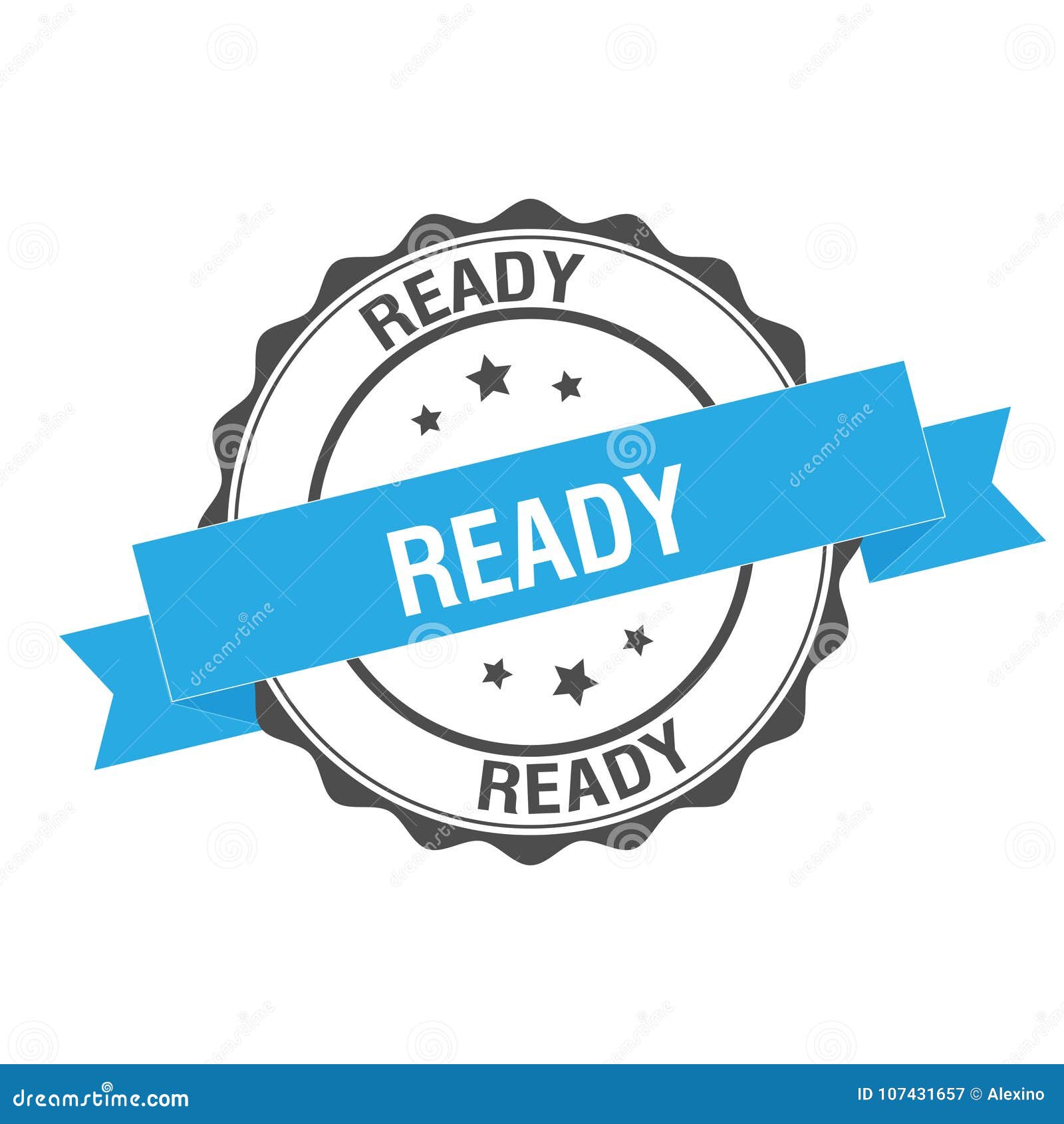 Ready stamp illustration stock vector. Illustration of seal - 107431657