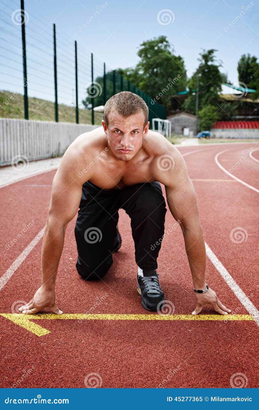 Ready for start stock image. Image of caucasian, track - 45277365