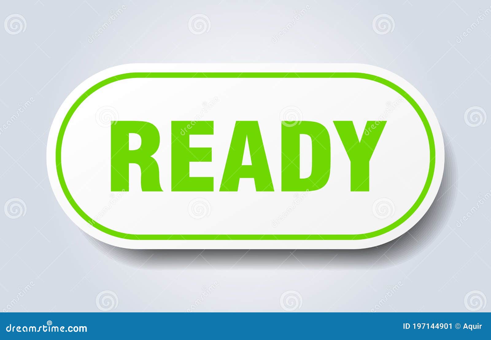 Ready sticker. stock vector. Illustration of stamp, peeler - 197144901