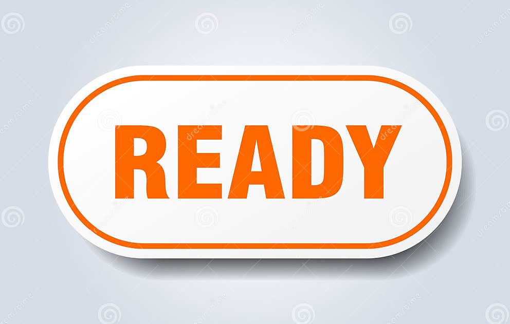 Ready sticker. stock vector. Illustration of stamp, website - 197147150