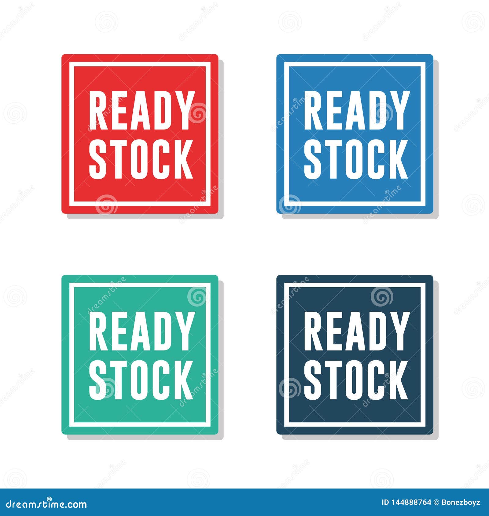 Ready Stock Labels stock vector. Illustration of icon - 144888764