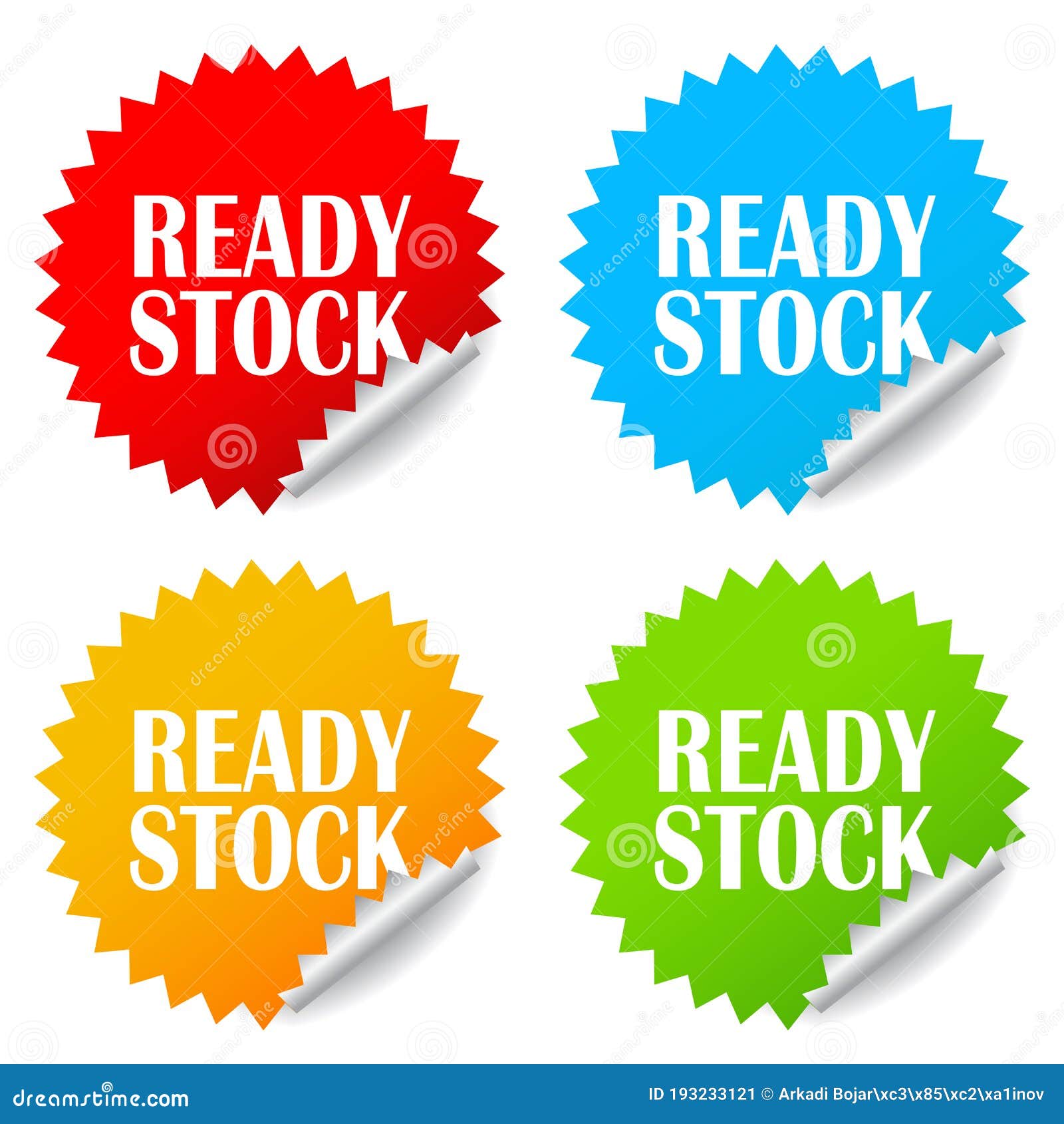 Ready stock vector sticker stock vector. Illustration of isolated ...