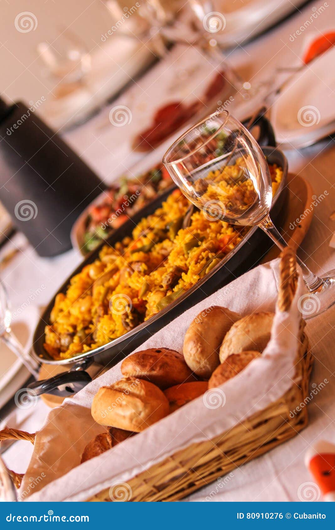 Ready table for the dinner stock photo. Image of eating - 80910276