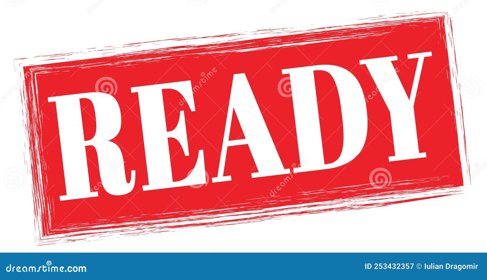 READY Text Written on Red Stamp Sign Stock Illustration - Illustration ...