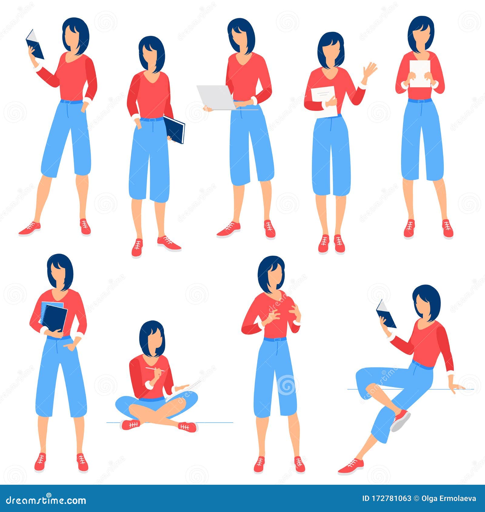 Ready to animation people stock vector. Illustration of female - 172781063