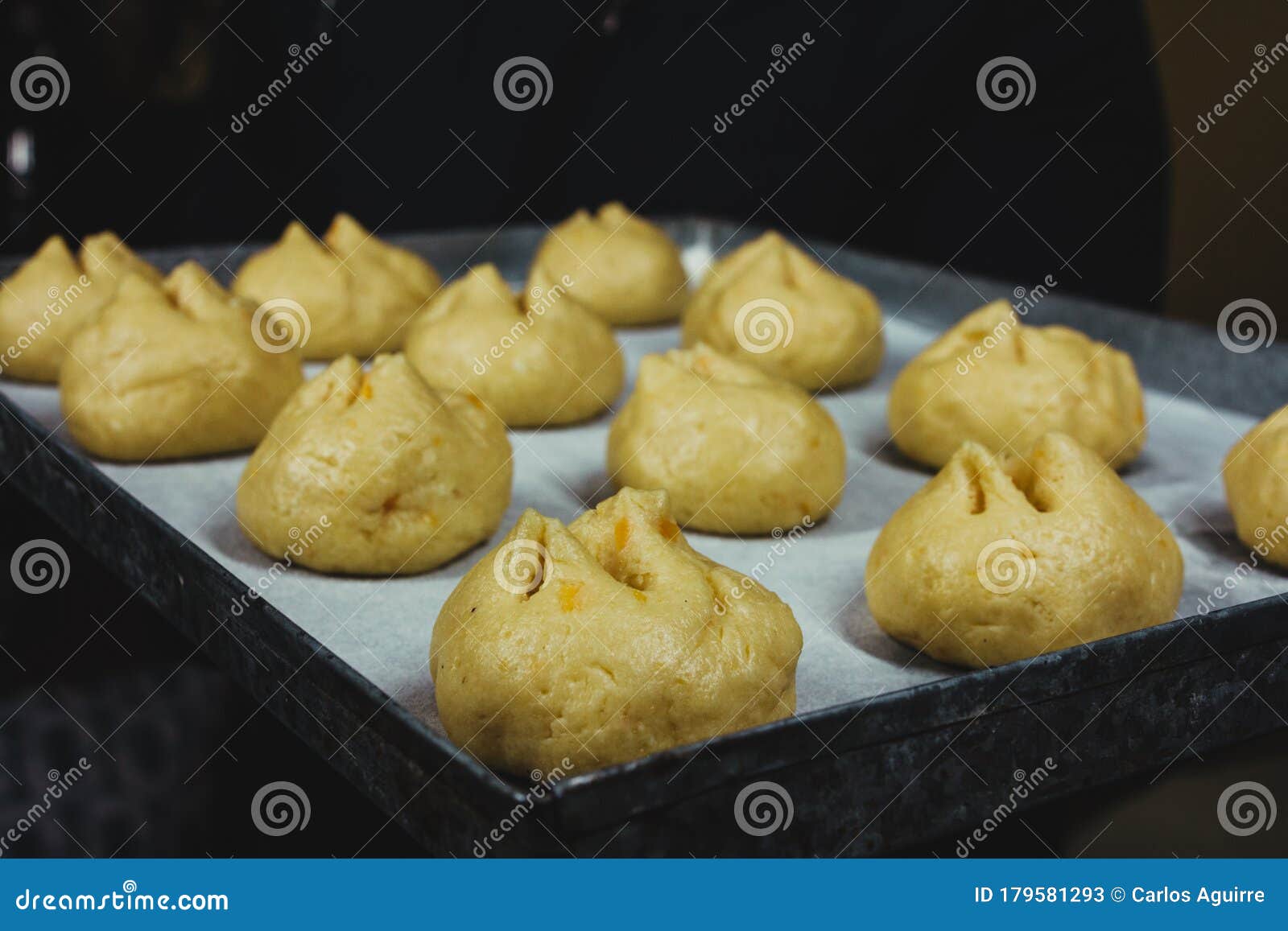 Ready To Bake Bread Dough, Dough Tray Stock Image - Image of bread ...