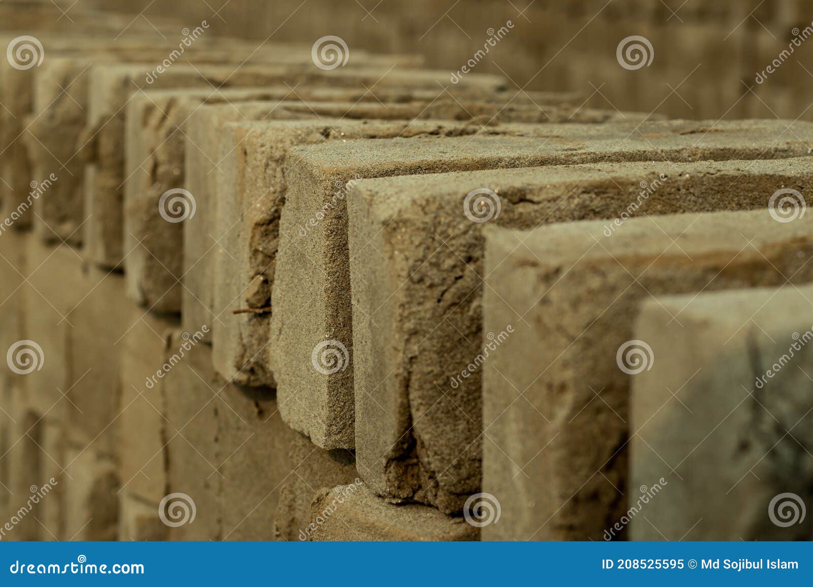 Ready To Burn All the Raw Bricks in the Bricks Field Stock Image ...