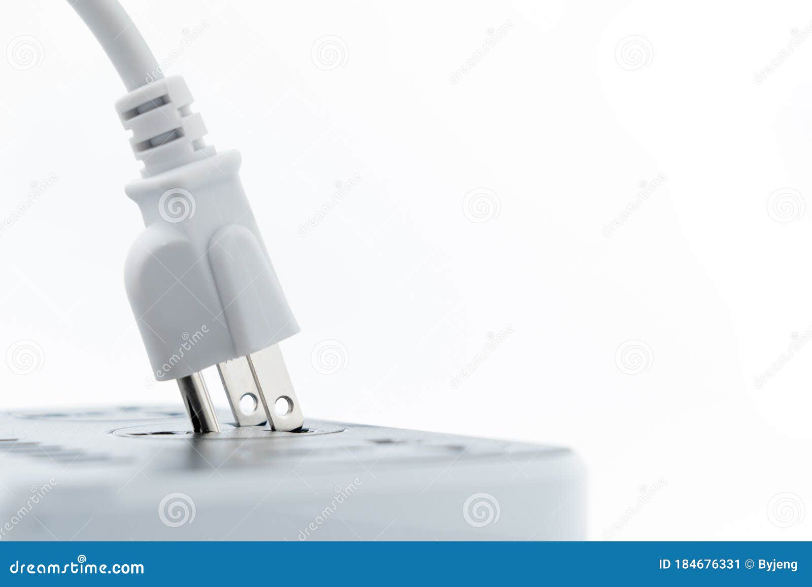 Plugging Electrical, Black Plug in Electric Socket Stock Image - Image ...