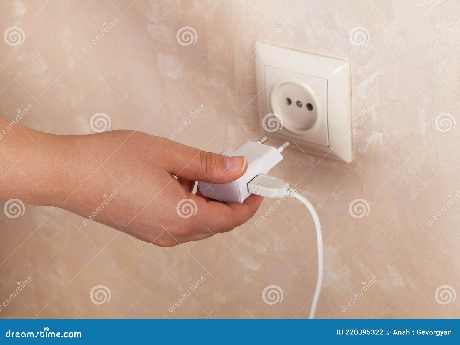 Ready To Connect. Plugging Electrical, Plug in Electric Socket on Wall ...