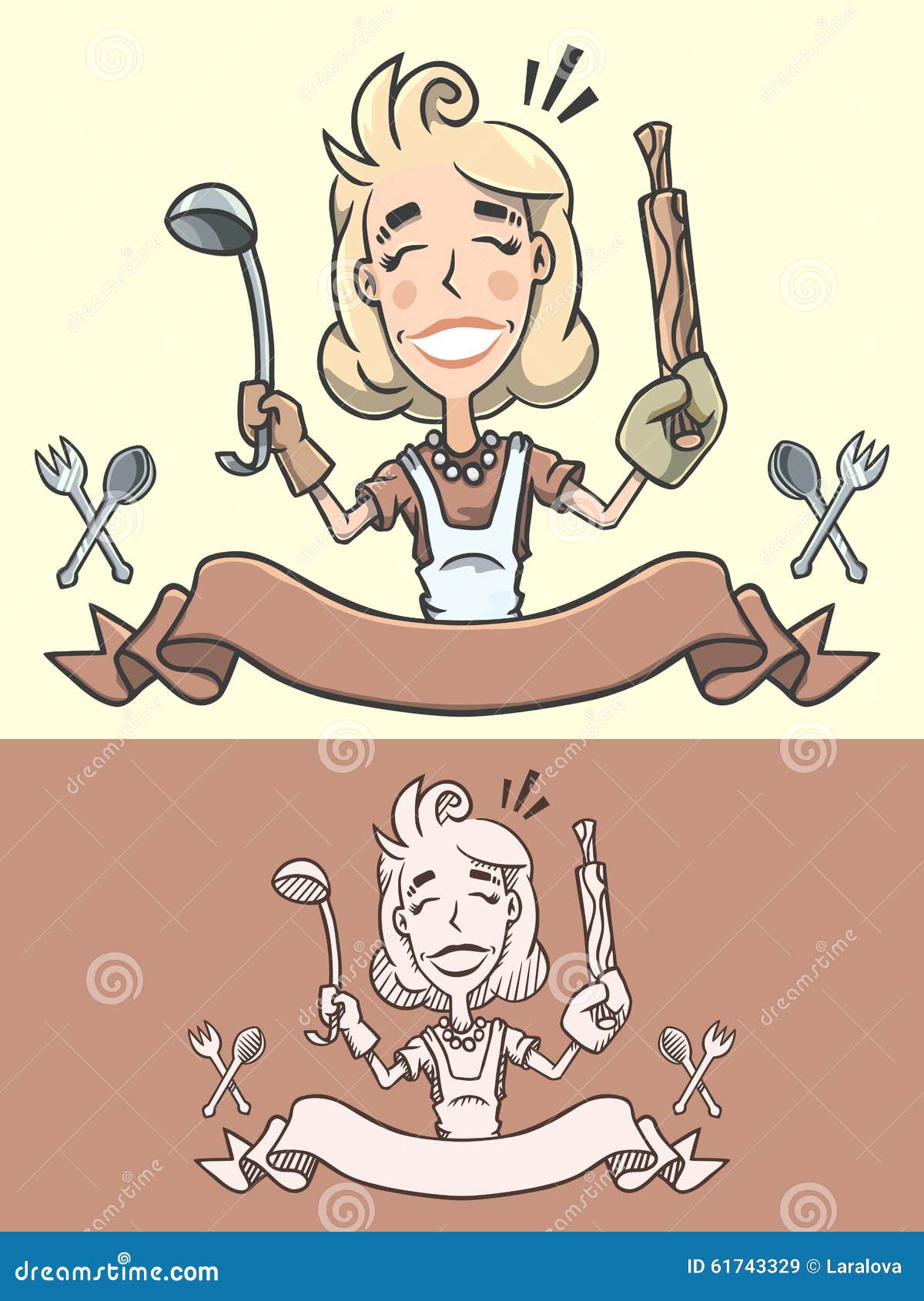 Ready to cook stock vector. Illustration of design, emblem - 61743329