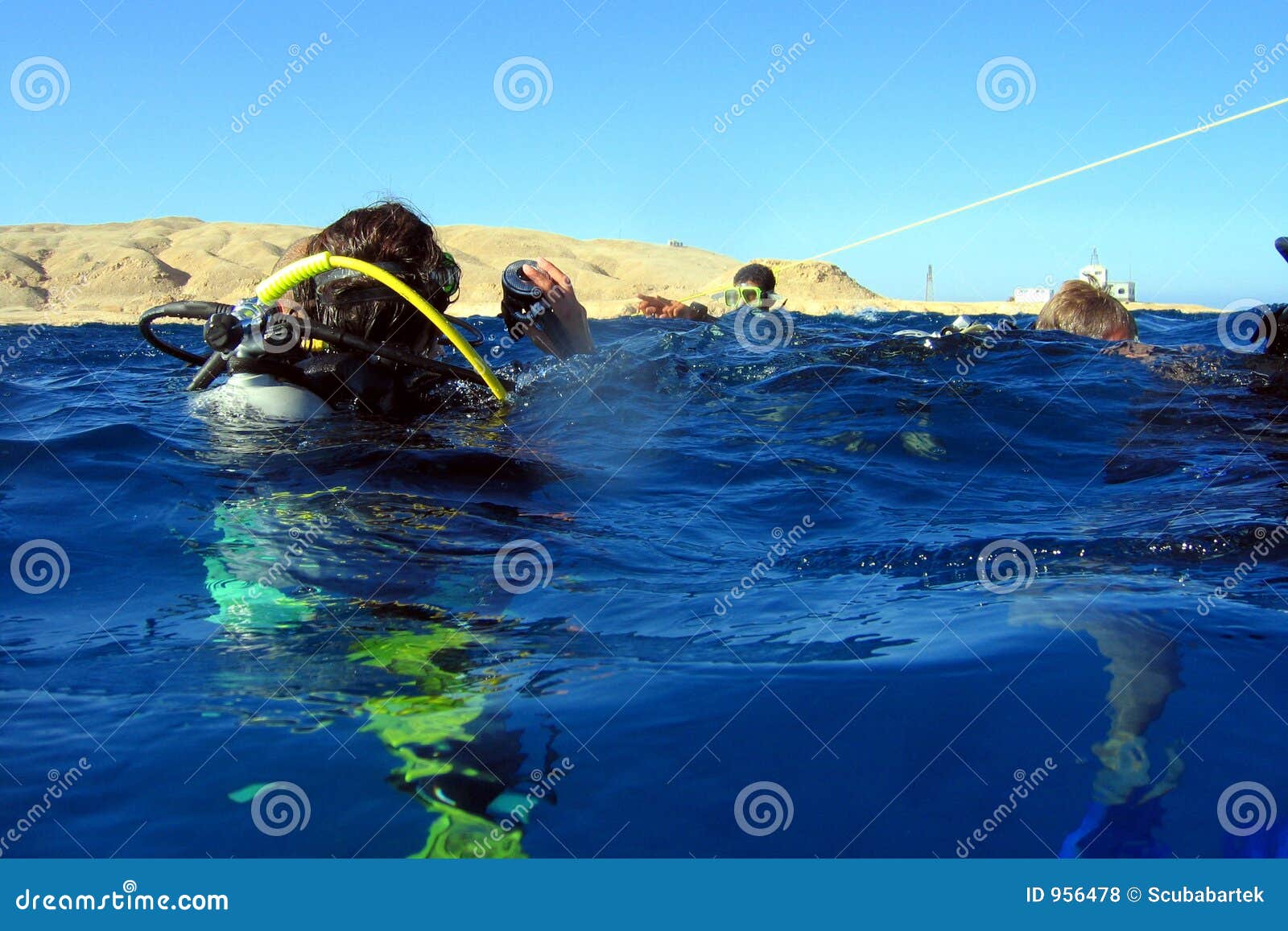 Ready to dive? stock photo. Image of underwater, adventure - 956478