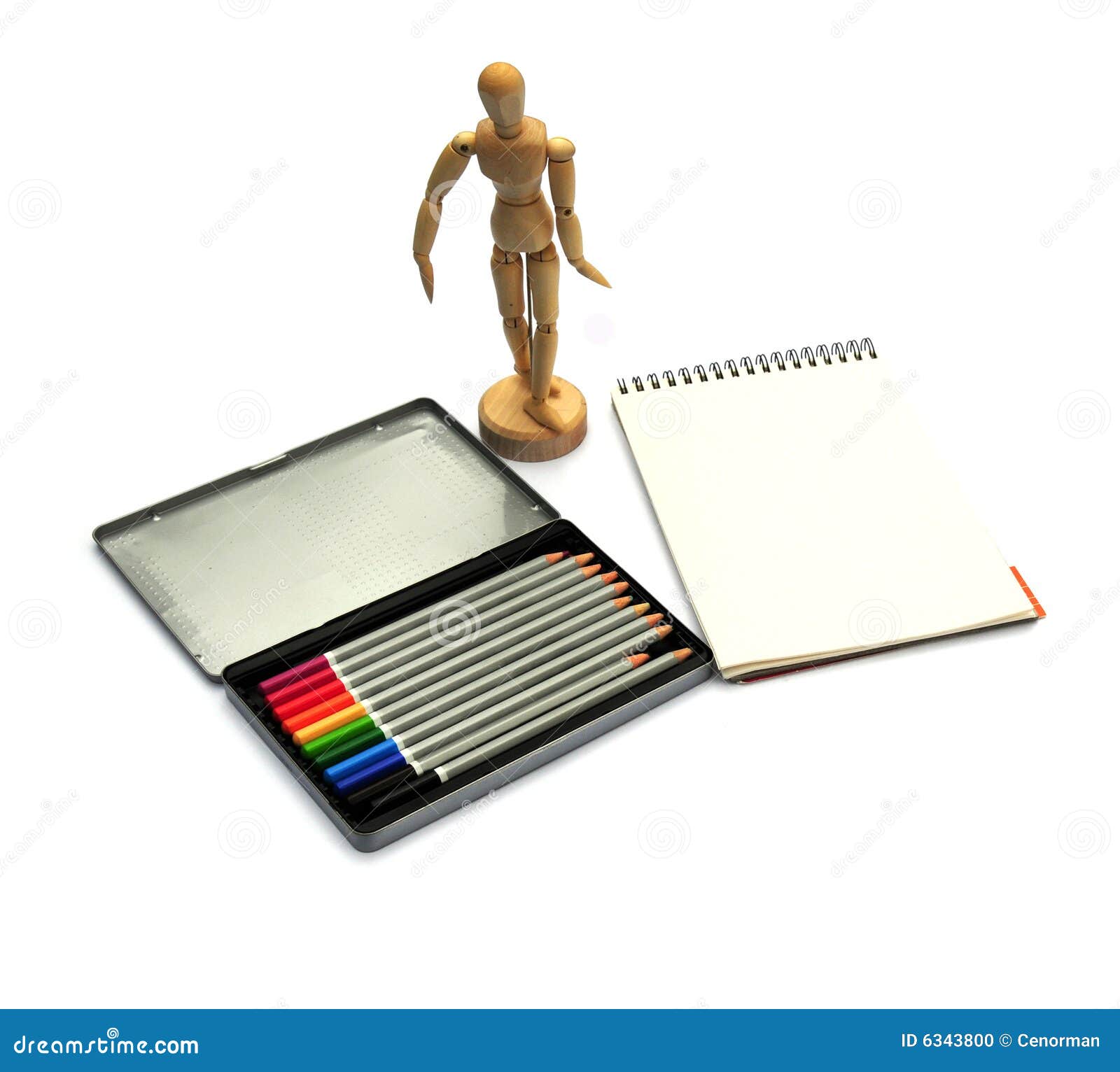 Ready to draw stock photo. Image of person, mannequin - 6343800